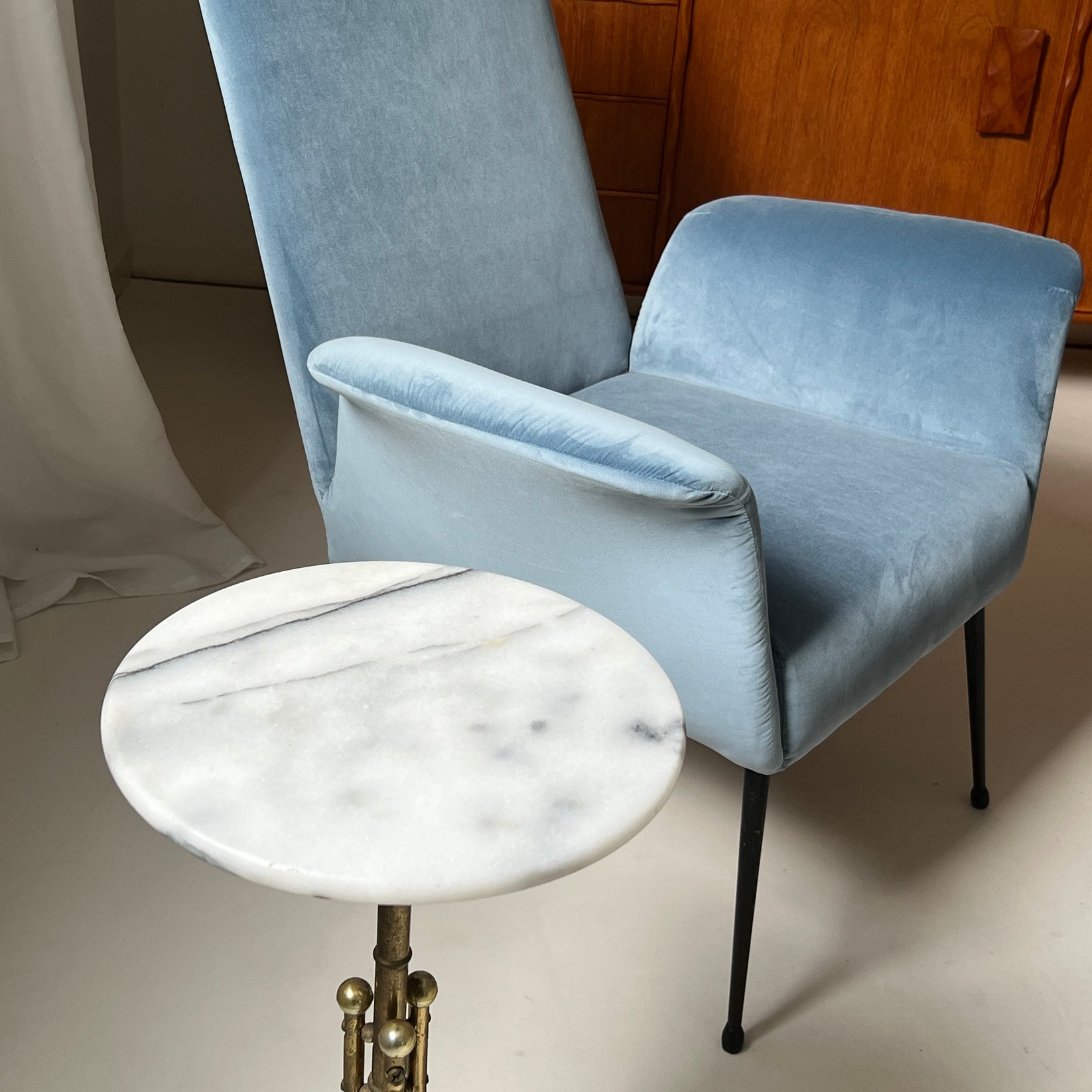 Vintage Marble Martini Table – Curated Spaces