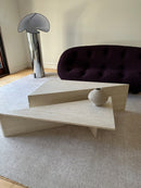 Vintage Travertine Split Level Coffee Table – Curated Spaces