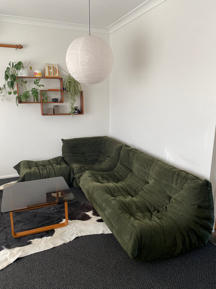 - Three Piece Togo Sofa Set by Ligne Roset in Alcantara Kiwi – Curated ...